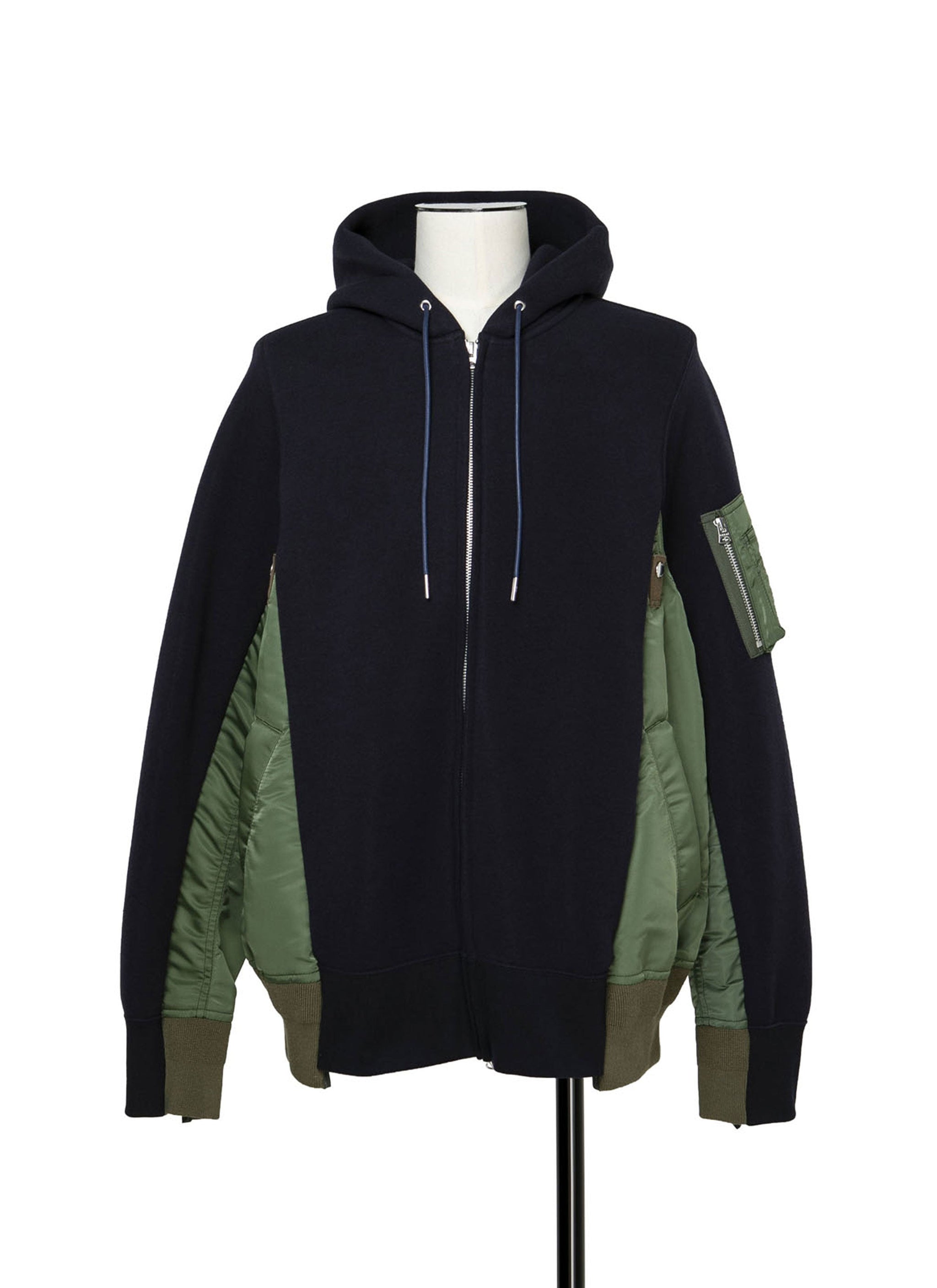 Sponge Sweat x Nylon Twill Hoodie | sacai Official Store サカイ オフィシャル