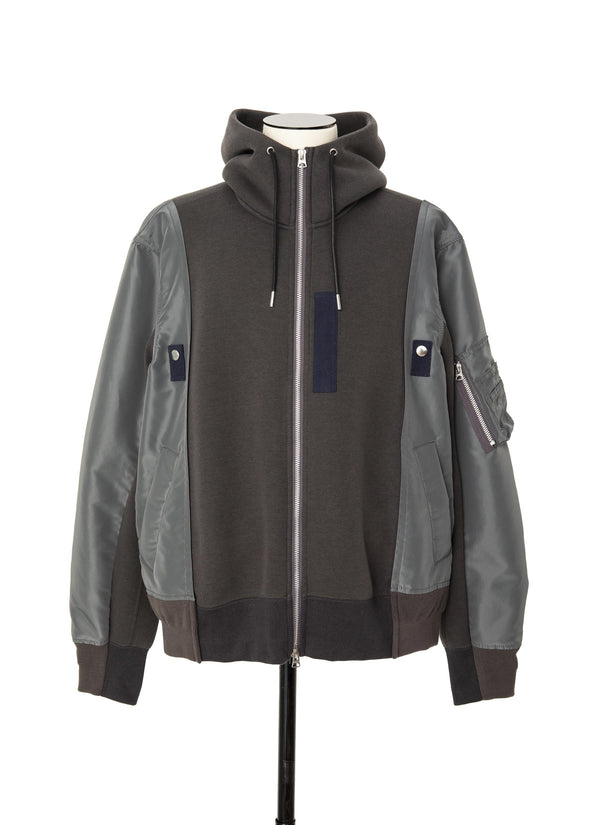 Sponge Sweat x Nylon Twill Hoodie | sacai Official Store サカイ オフィシャル